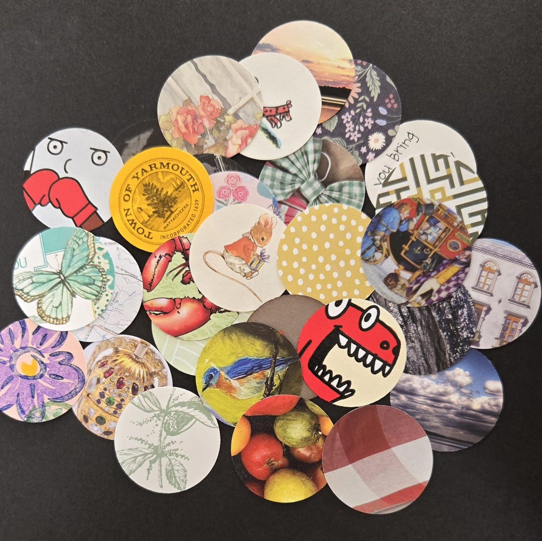 30 Paper Circle Cutouts Ephemera Junk Journal Circles Paper Punch ...