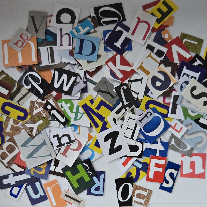 Magazine Cutout Letters - Etsy