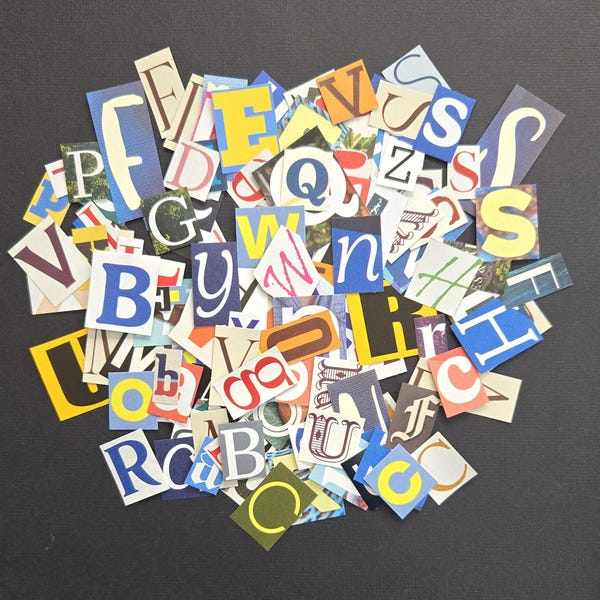 Magazine Cutout Letters - Etsy
