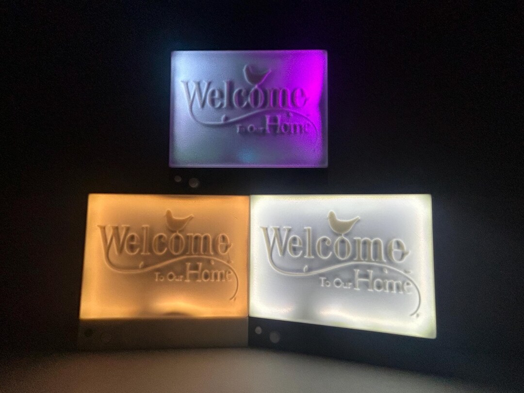 Customizable welcome to Our Home LED Sign With Motion Sensor Modern ...