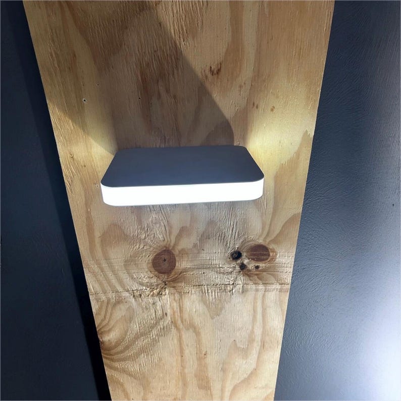 3d-printed Floating Shelf With Motion-activated LED Lighting – Gray ...