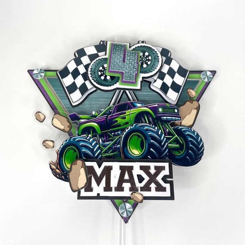 Monster Truck Cake Topper - Etsy