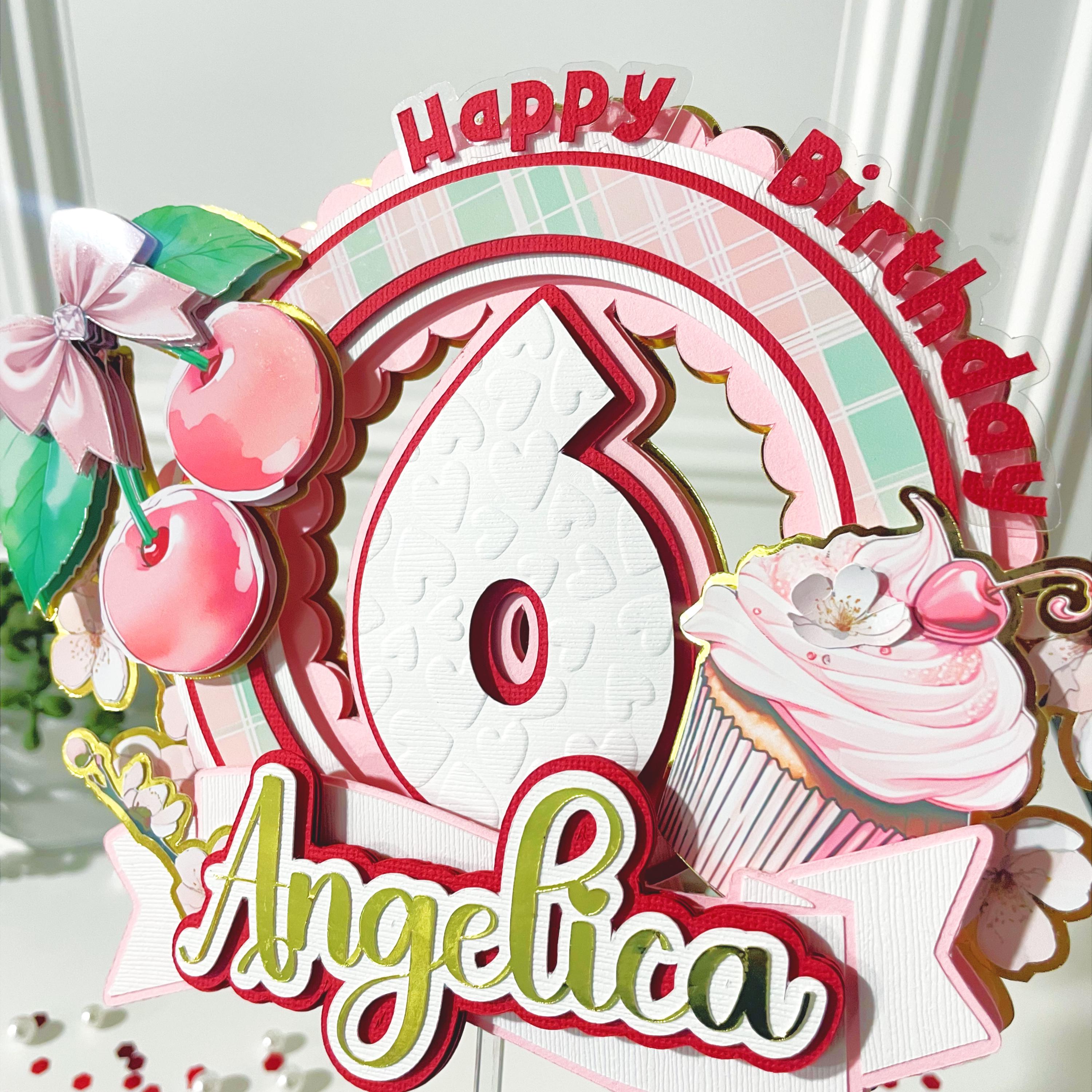 Cherry Cake Topper Coquette Bow and Cherries Birthday Party - Etsy