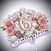 Personalized Floral Rose Cake Topper With Shaker, Cake Topper, Birthday ...