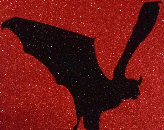 Flying Vampire Bat Glitter Wall Art • Goth Lolita Home Decor • Gothic ...