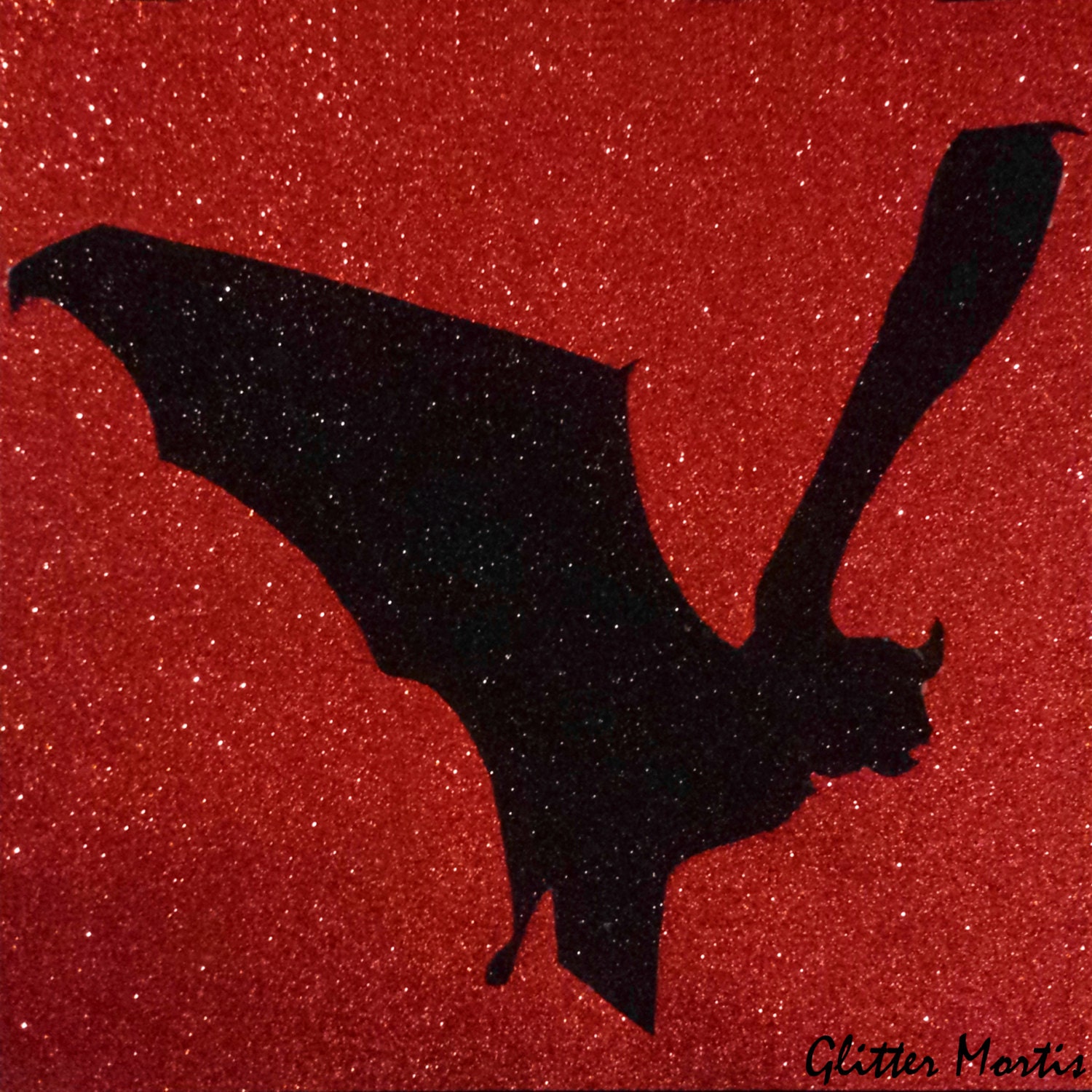 Flying Vampire Bat Glitter Wall Art • Goth Lolita Home Decor • Gothic ...