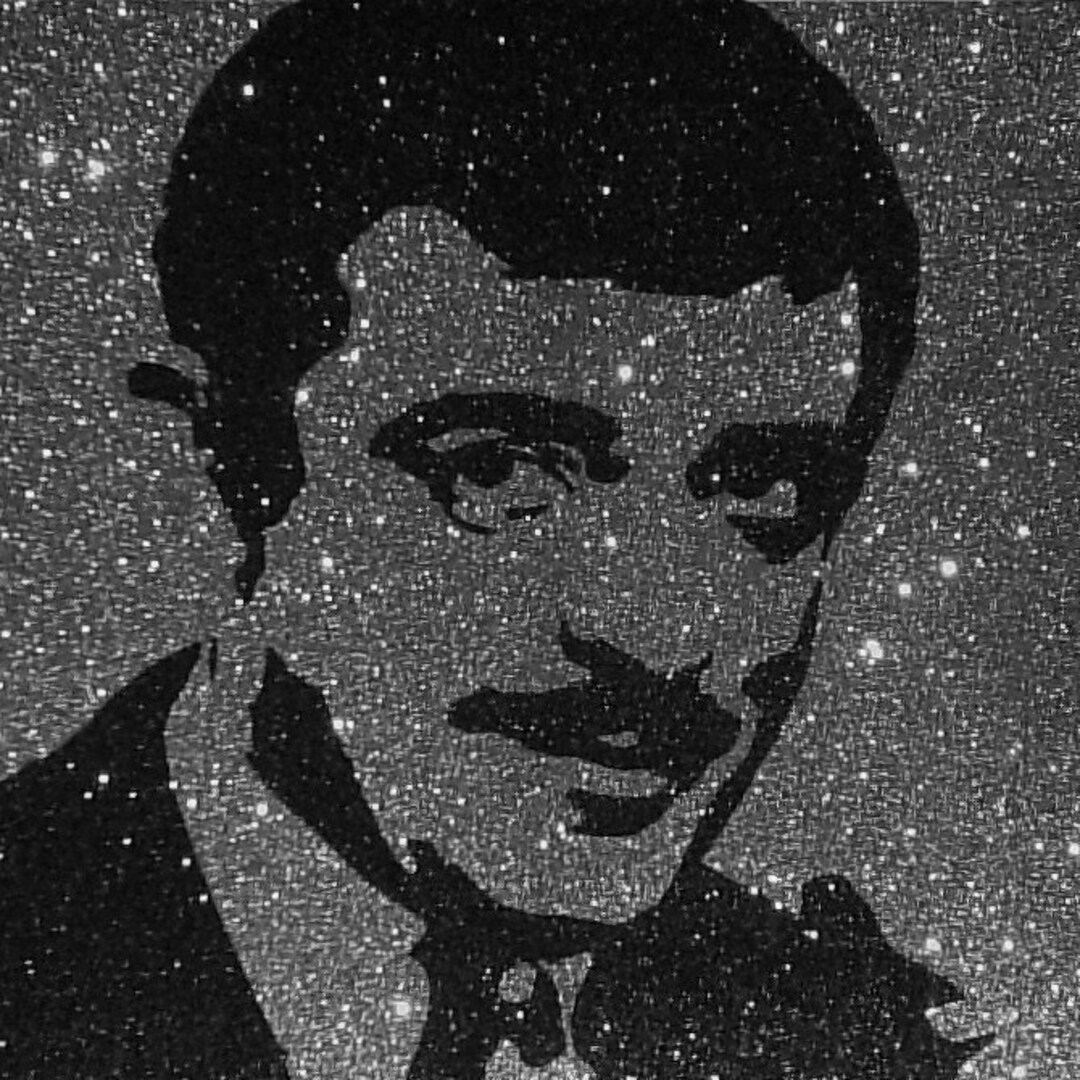 Gomez of the Addams Family Inspired Retro Gothic Glitter Art Decor ...