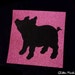 Cute Pig Glitter Art • Children's Piggy Home Decor • Kid's Barnyard ...