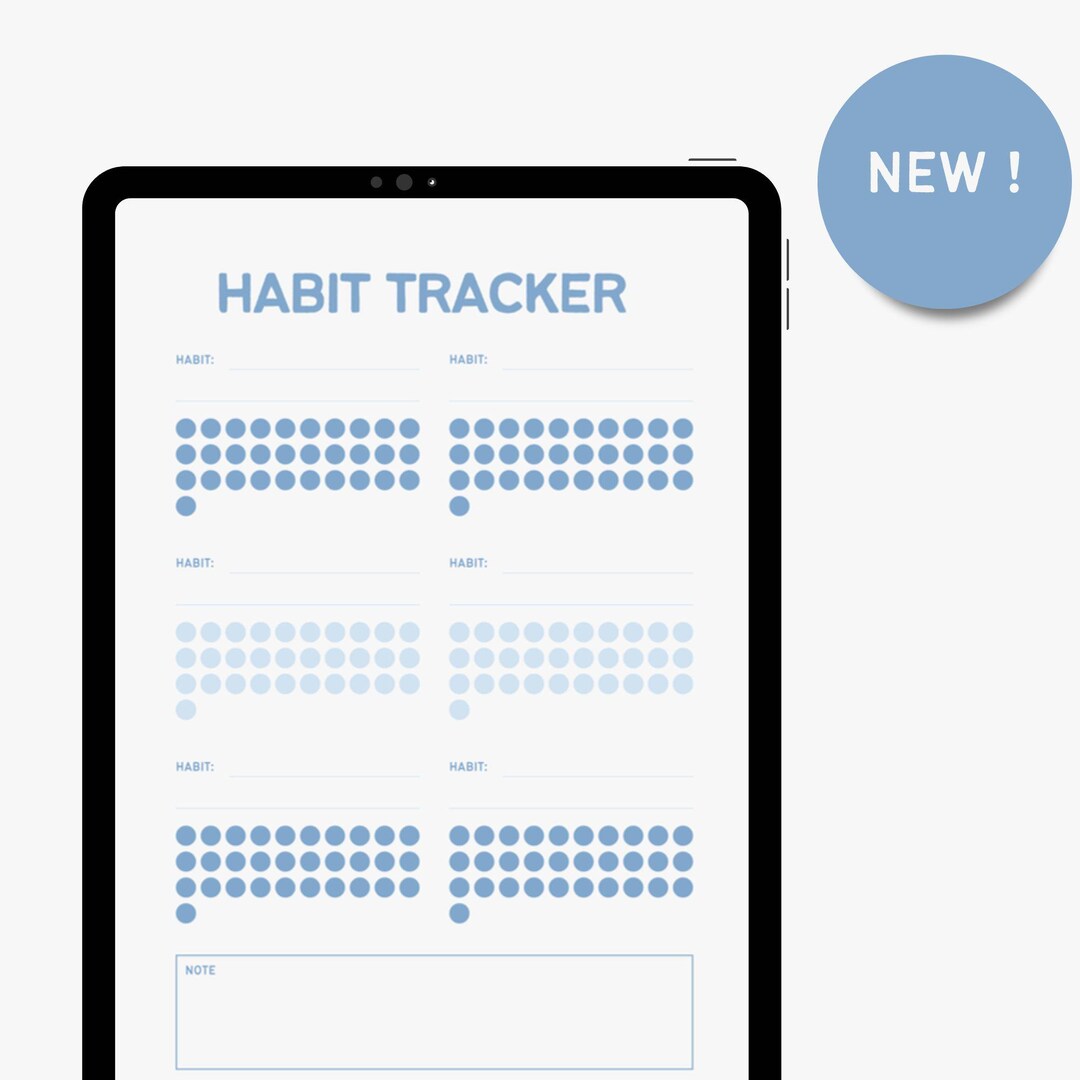 HABIT TRACKER PRINTABLE, Daily Habit Log, Monthly Habit Tracker Pdf ...