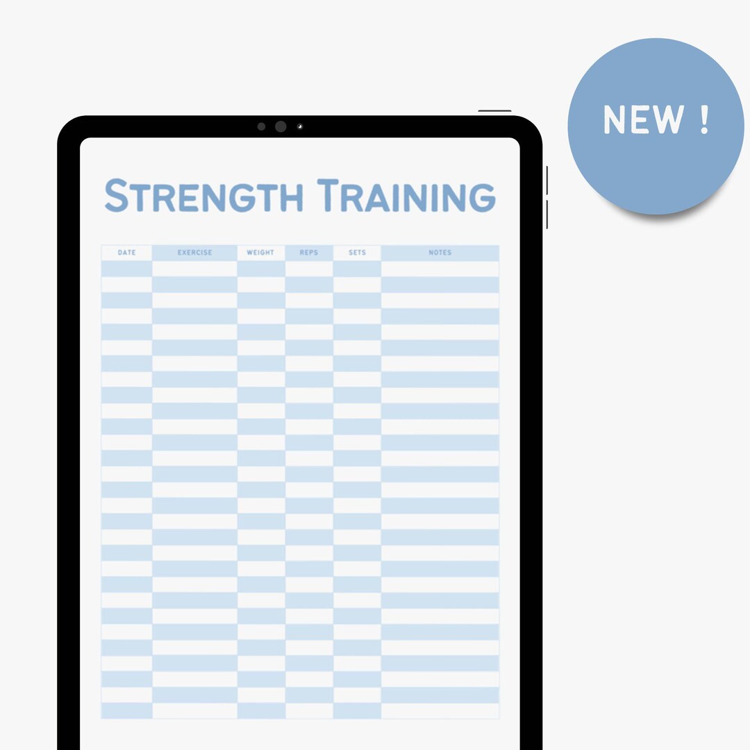 STRENGTH TRAINING PLANNER, Printable Weightlifting, Gym Workout Tracker ...