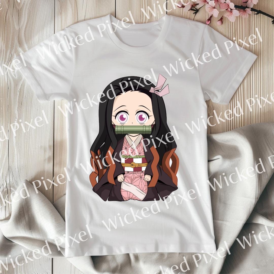 Nezuko Chibi Sticker Set, Demon Slayer PSD & PNG, Anime Art, Cute Manga ...