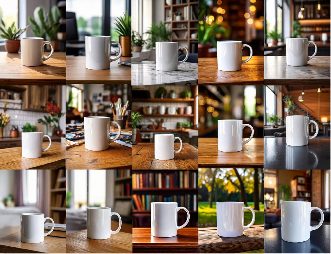 Mug Mockup Bundle, Digital Coffee Cup Mockups for Branding, Etsy ...