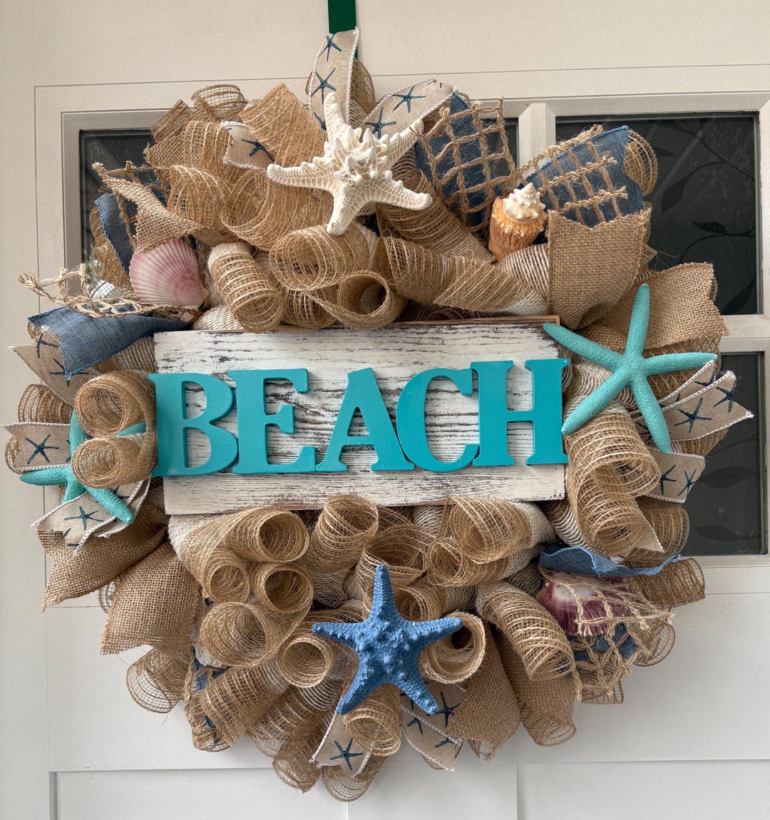 Starfish Wreaths, Seashell Wreaths, Coastal Year-round Wreaths, Ocean ...