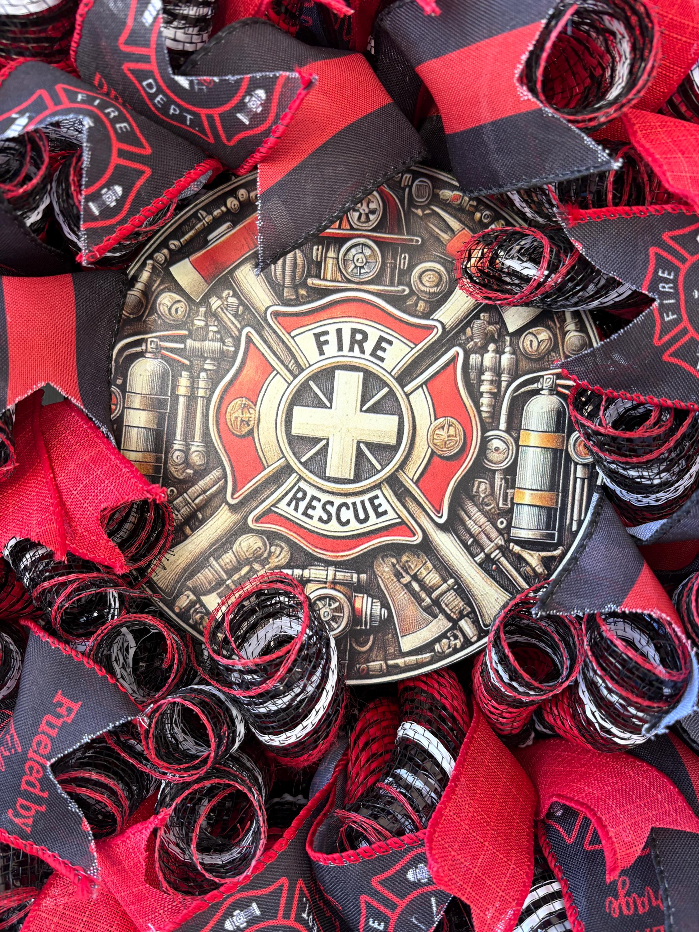 Fireman Wreath, Firefighter Wreath, Hero Wreath, American Hero Wreath ...
