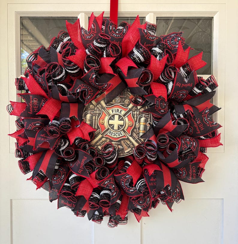 Fireman Wreath, Firefighter Wreath, Hero Wreath, American Hero Wreath ...