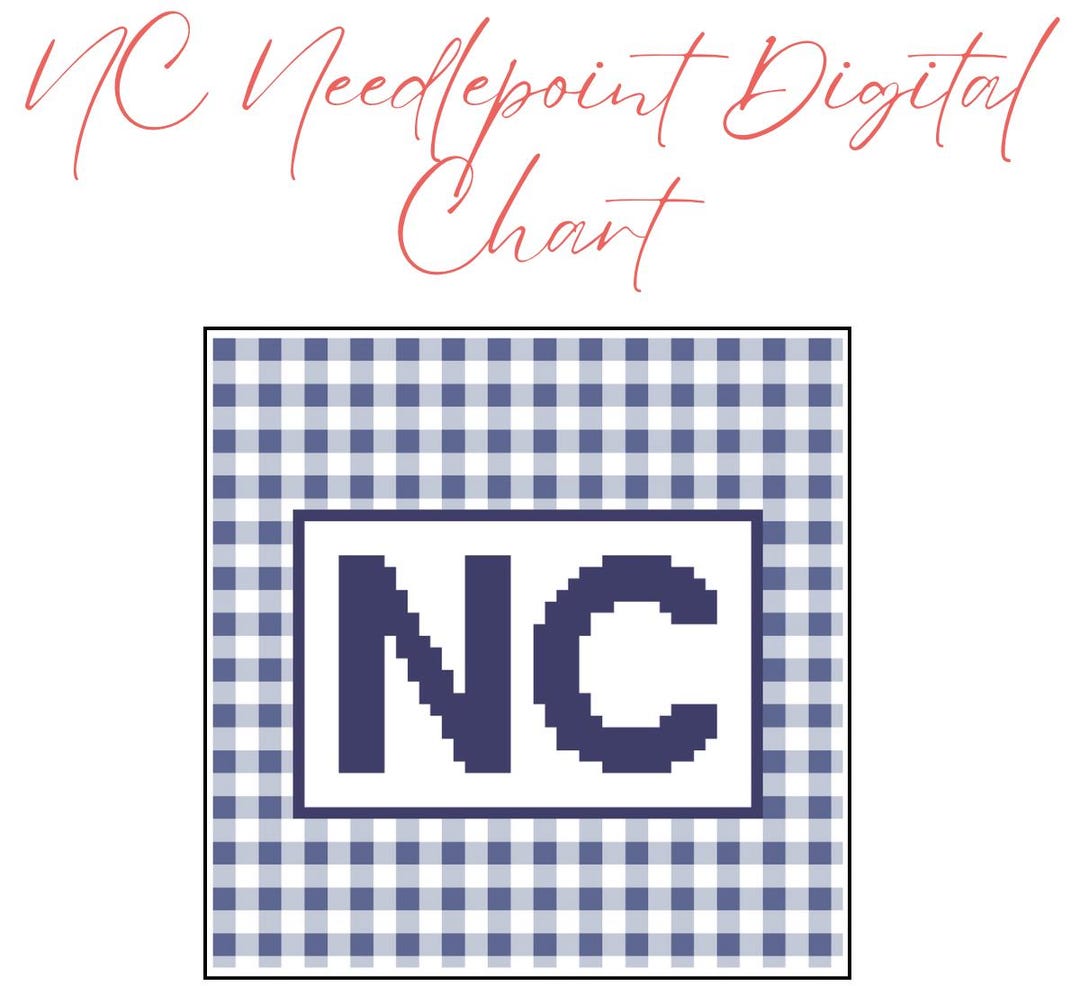 North Carolina Needlepoint Pattern | Digital Chart | 13 Mesh - Etsy