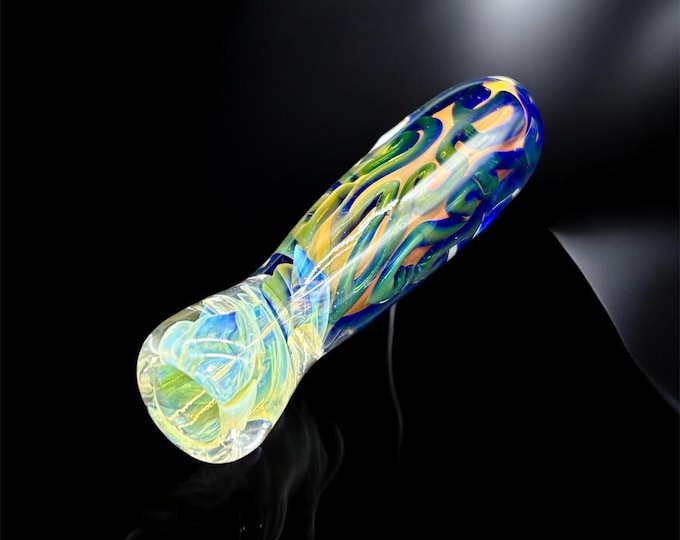 Thick Hand Blown Chillum Glass Pipe - Etsy