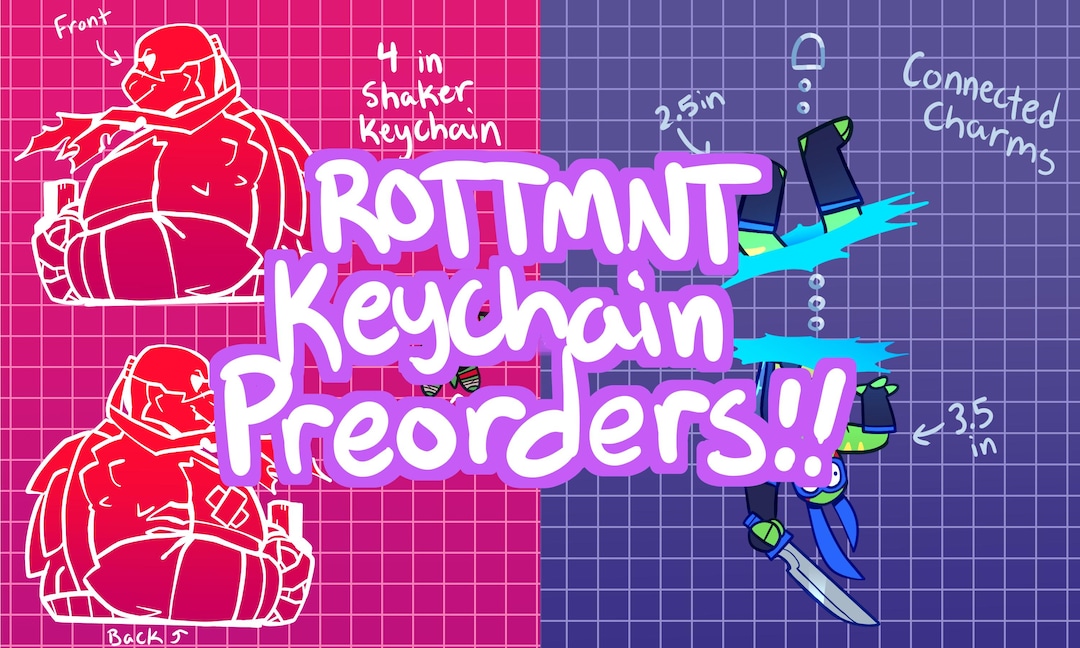 ROTTMNT Keychain Preorders!! - Etsy