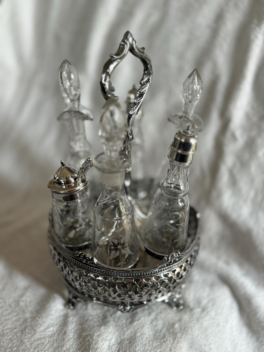 Cruet Condiment Bottle Set - Etsy