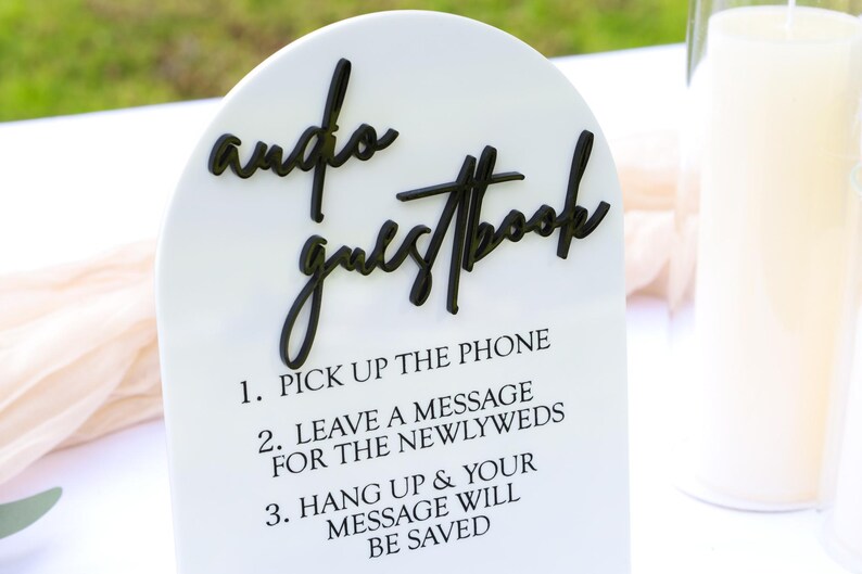 Acrylic Audio Guestbook Sign,wedding Phone Guestbook Sign,wedding Audio ...