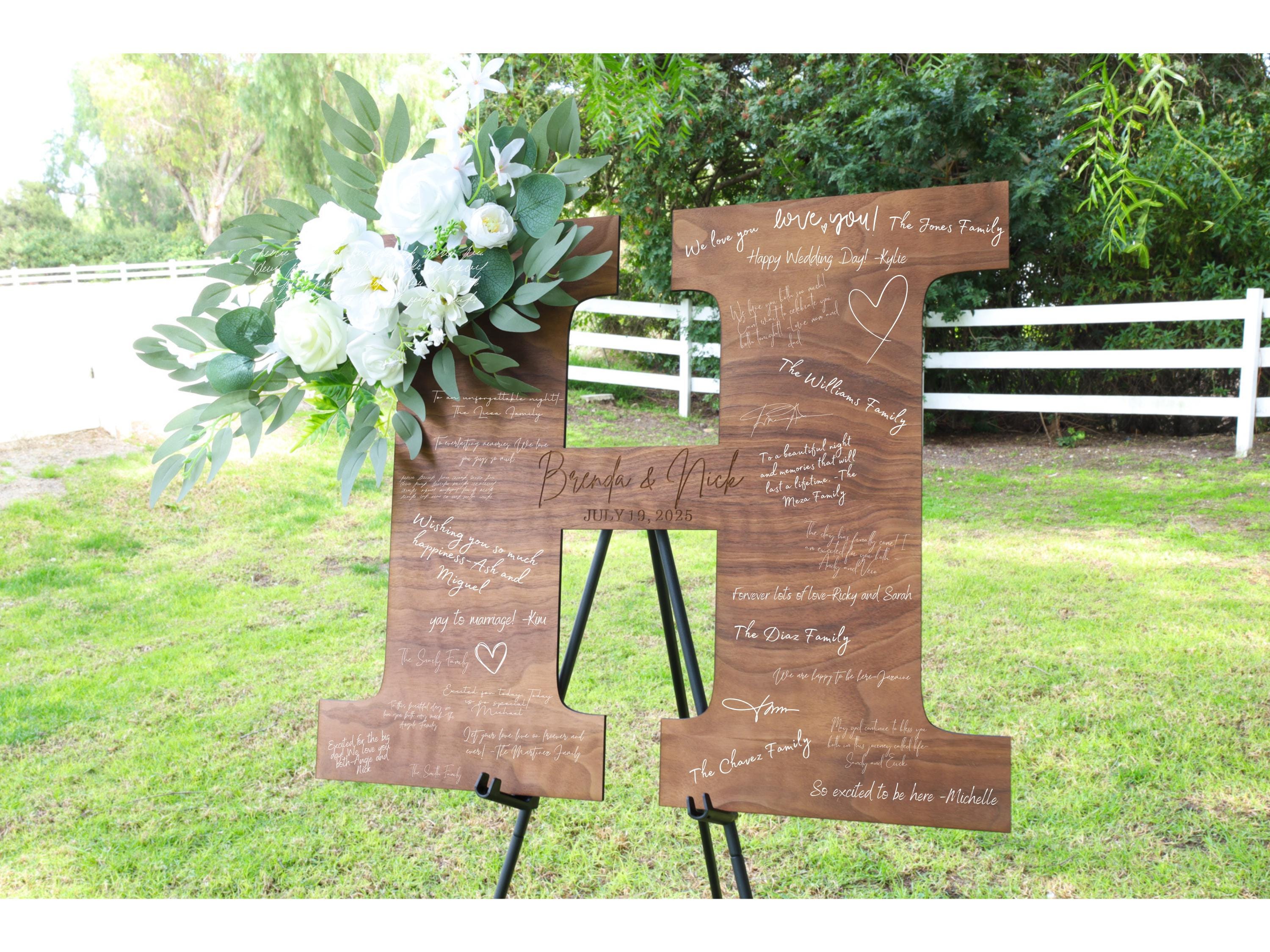 Custom Letter Guest Book,wedding Guest Book,monogram Guest Book ...