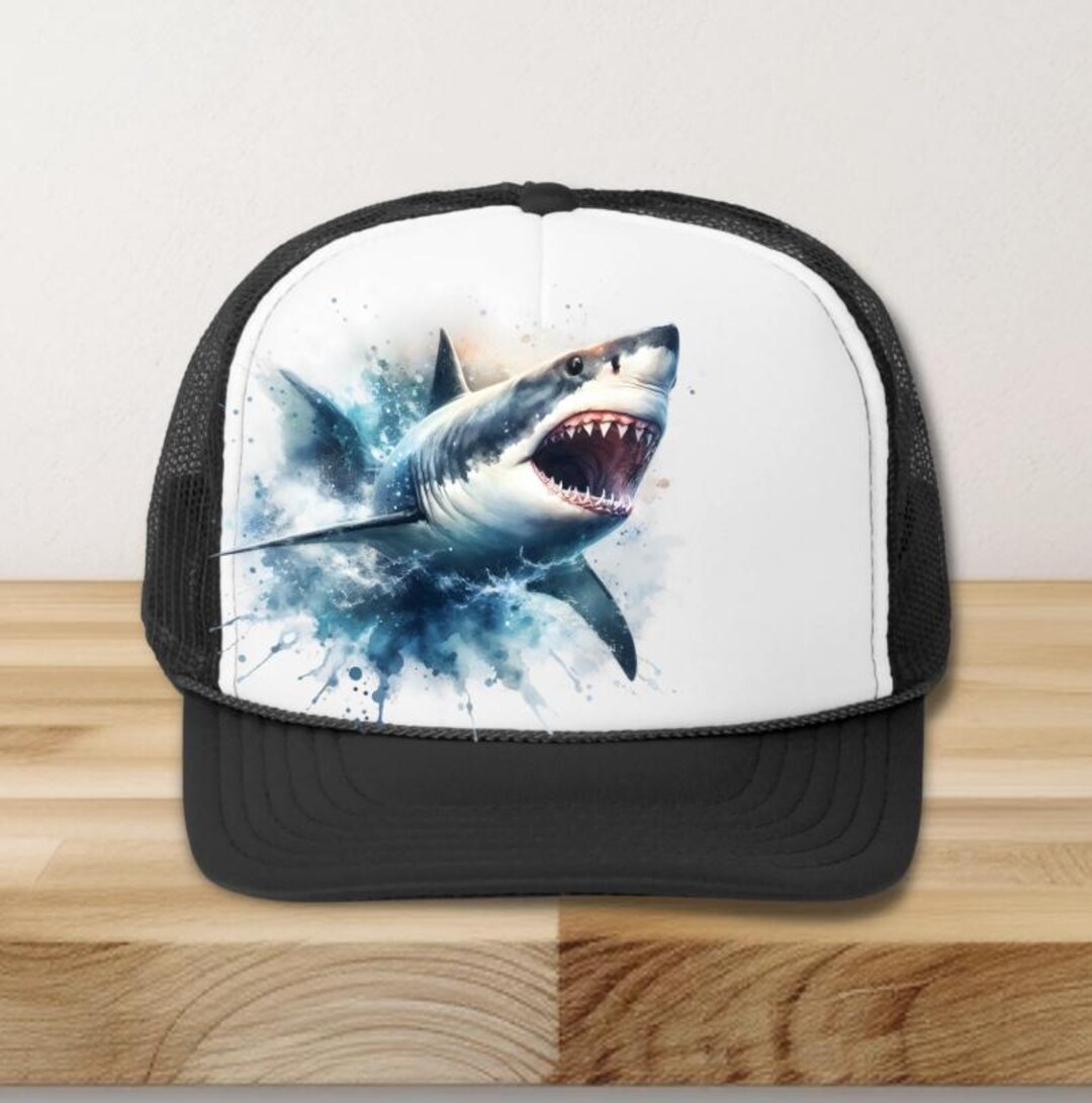 Funny Shark Trucker Hat, Shark Teeth Trucker Caps, Cute Animal Lover ...