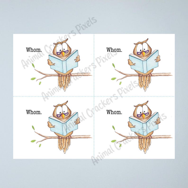 Funny Owl Greeting Card Postcard – INSTANT DOWNLOAD – Printable Card ...