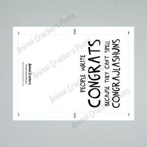 Funny Congratulations Card – INSTANT DOWNLOAD – Printable Card - People ...