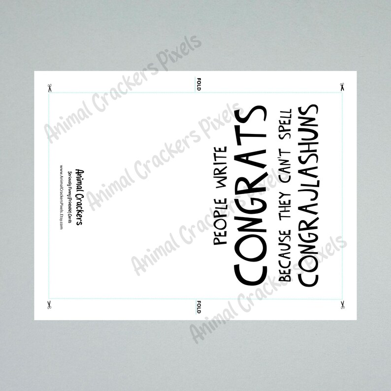 Funny Congratulations Card – INSTANT DOWNLOAD – Printable Card - People ...