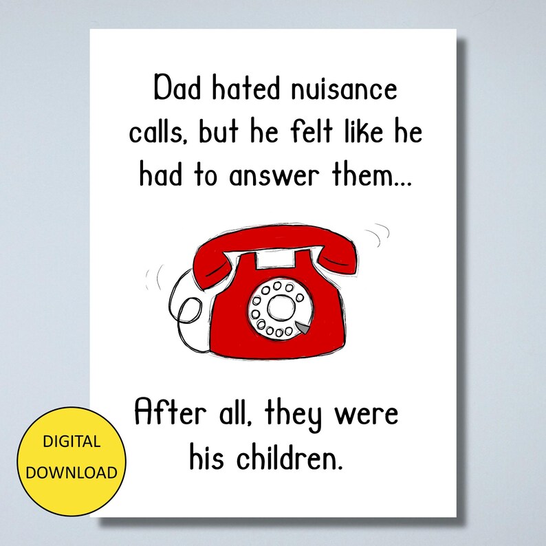 Funny Father's Day Card – INSTANT DOWNLOAD – Printable Card – Dad Hated ...