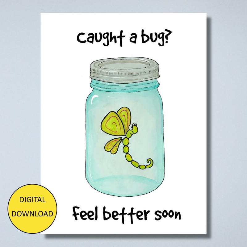Bug Get Well Card - Etsy