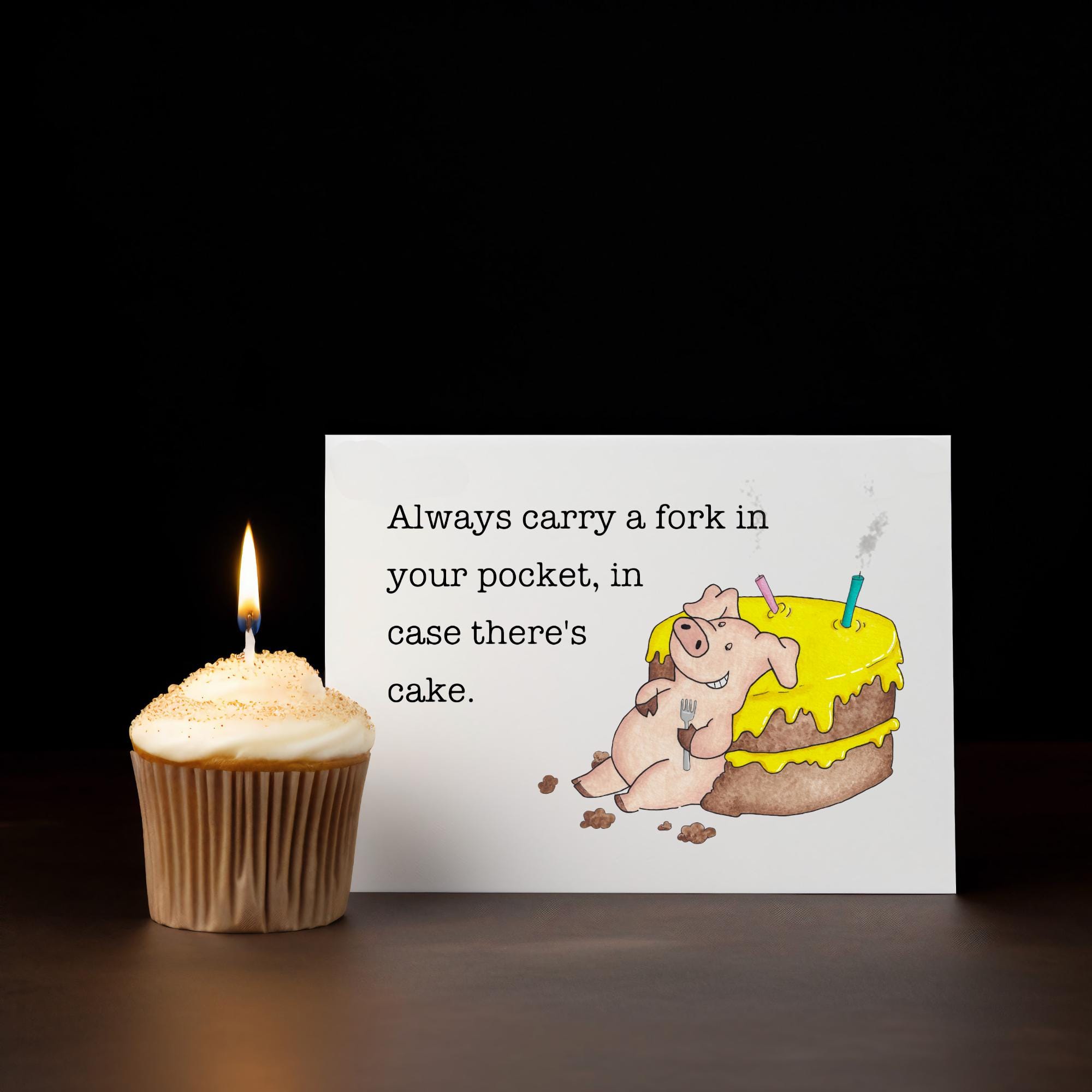 Funny Pig Birthday Card – INSTANT DOWNLOAD – Printable Card - Always ...