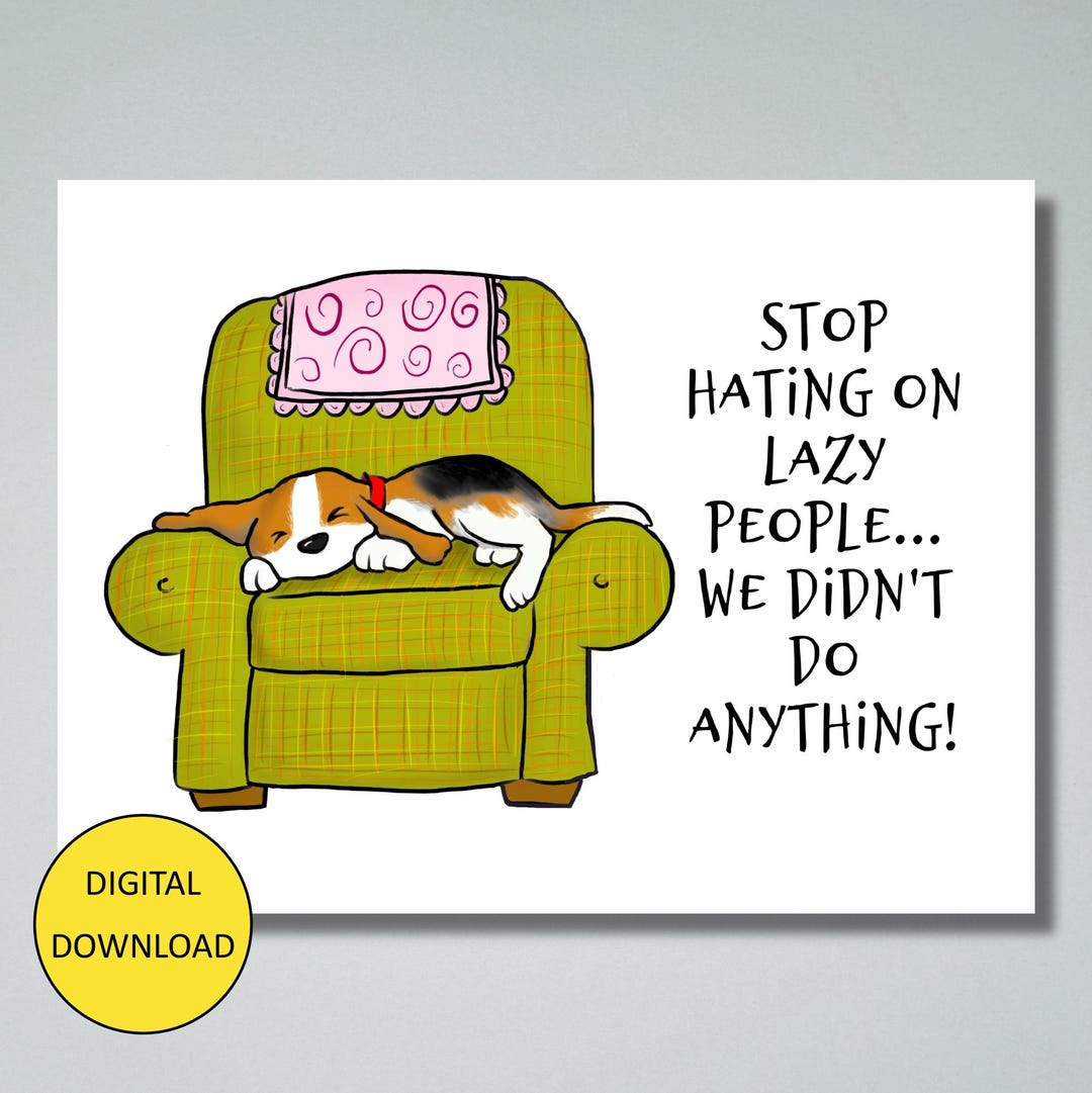 Funny Dog Greeting Card Postcard – INSTANT DOWNLOAD – Printable Card ...