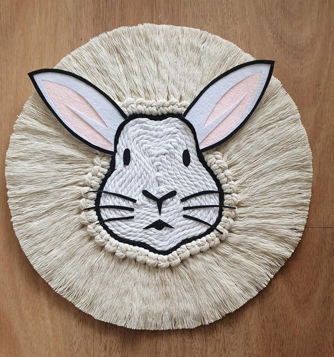 Unique Macrame BUNNY to Decorate Children's Rooms, Babies' Rooms and ...