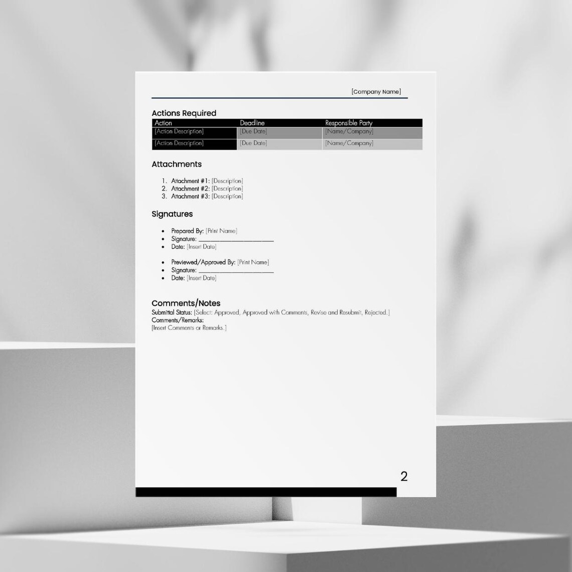 Construction Submittal Log Template | Project Tracking Spreadsheet for ...