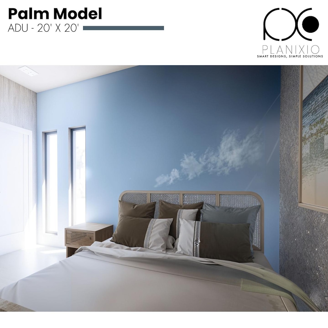 Studio ADU House Plan PDF | 20x20 Tiny Home Design | Guest House ...