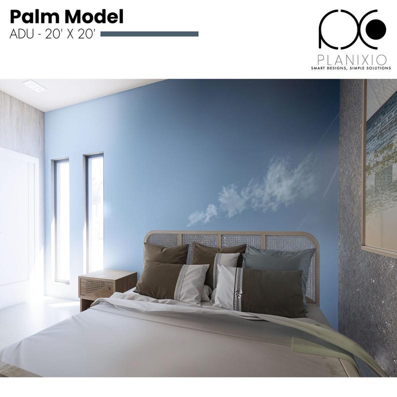 Studio ADU House Plan PDF | 20x20 Tiny Home Design | Guest House ...