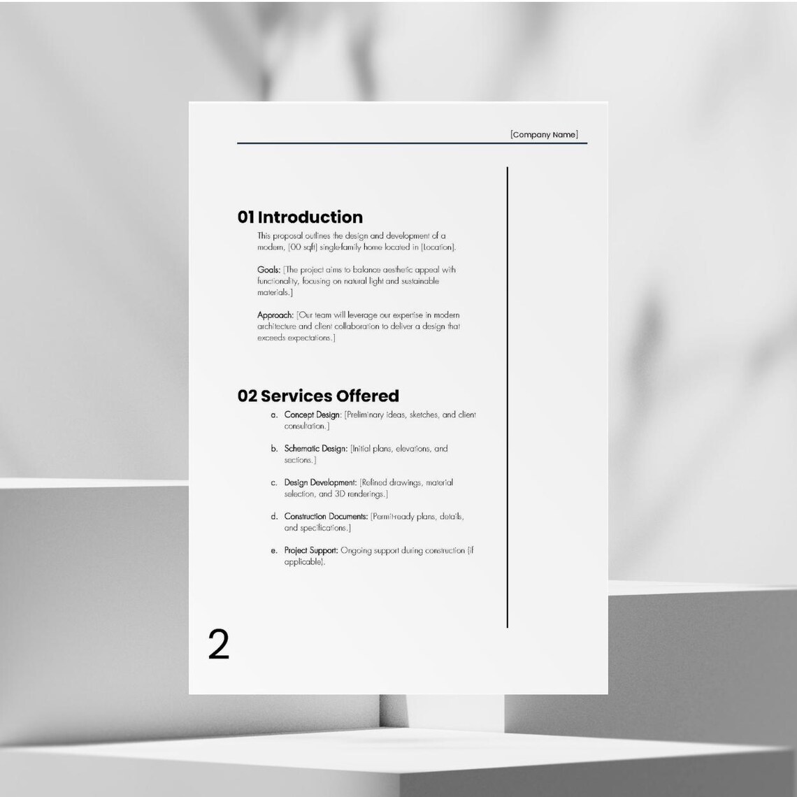 Architectural Proposal Template | Editable Contract for Architects ...