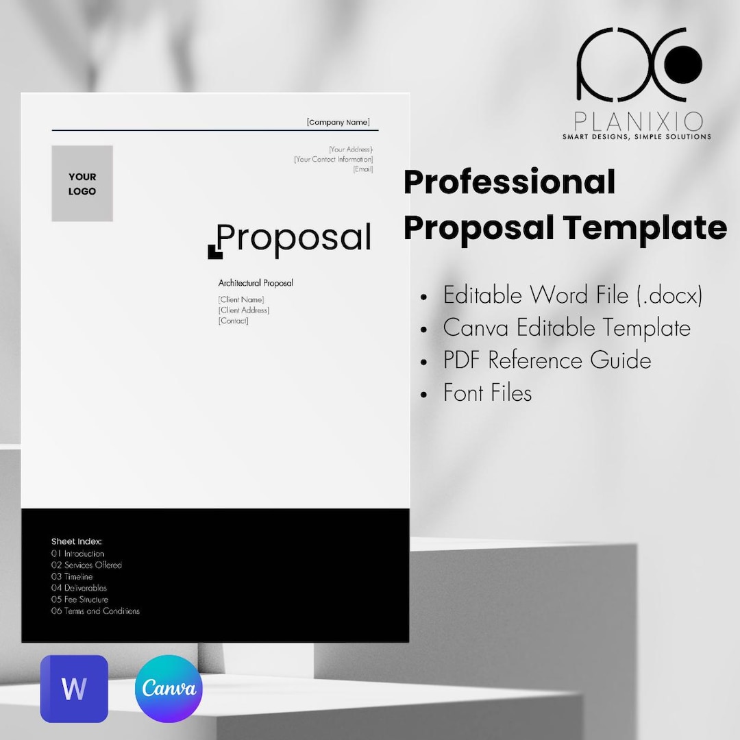 Architectural Proposal Template | Editable Contract for Architects ...