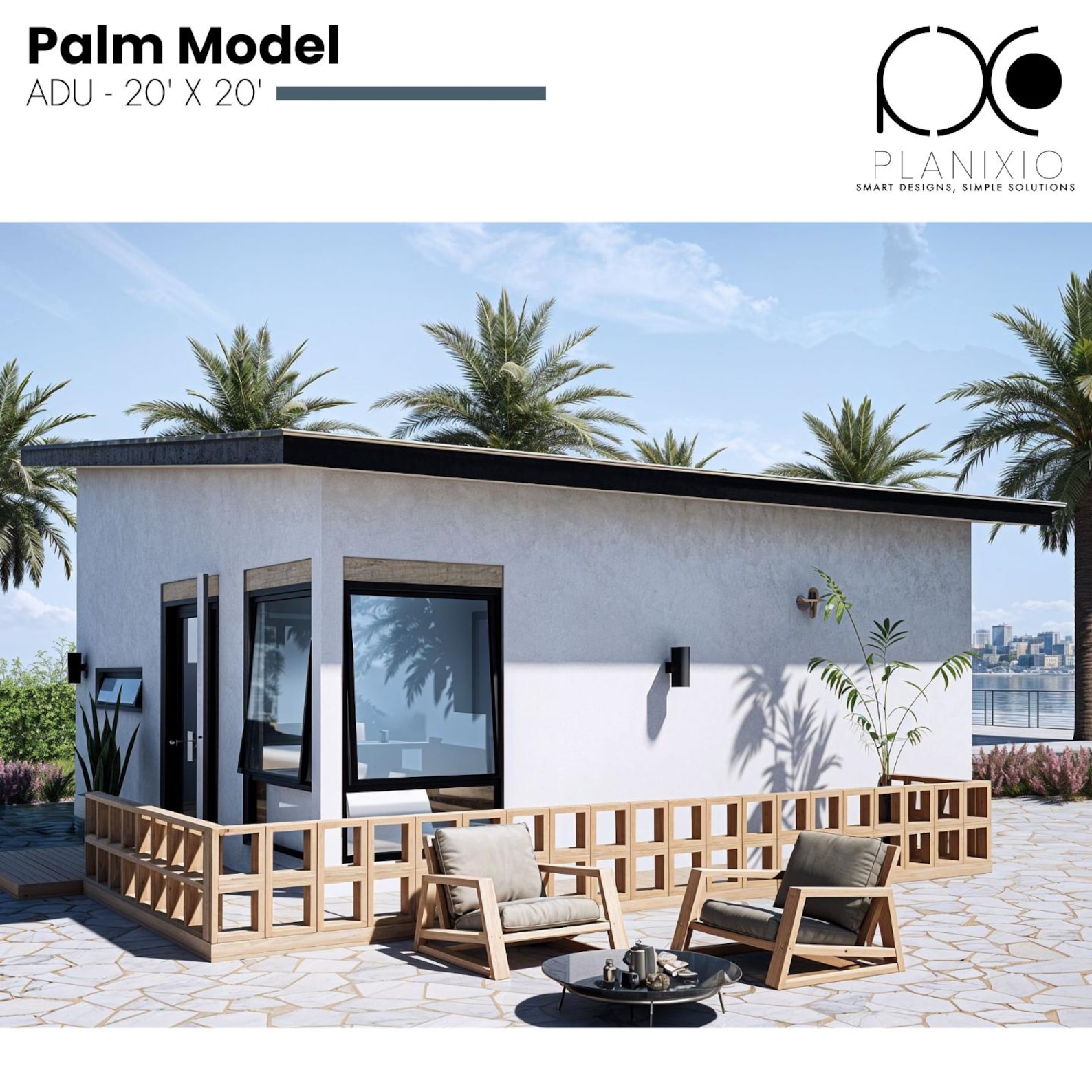 Studio ADU House Plan PDF | 20x20 Tiny Home Design | Guest House ...