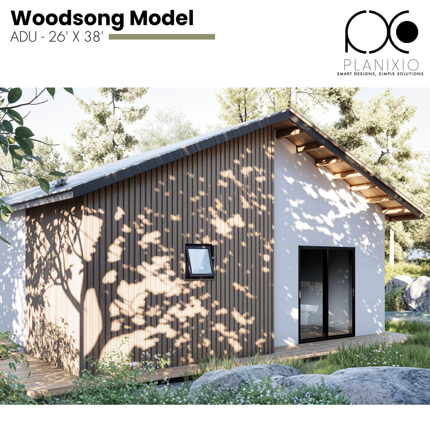 ADU House Plans PDF | 2 Bedroom 2 Bath Guest House | Master Suite ...
