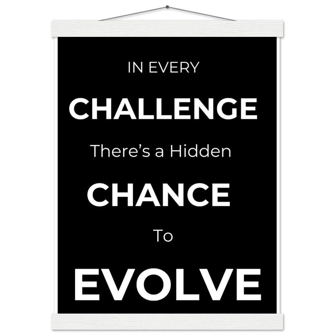 Motivational Quote Poster With Pine Wood Hangers Inspiring Wall Art for ...
