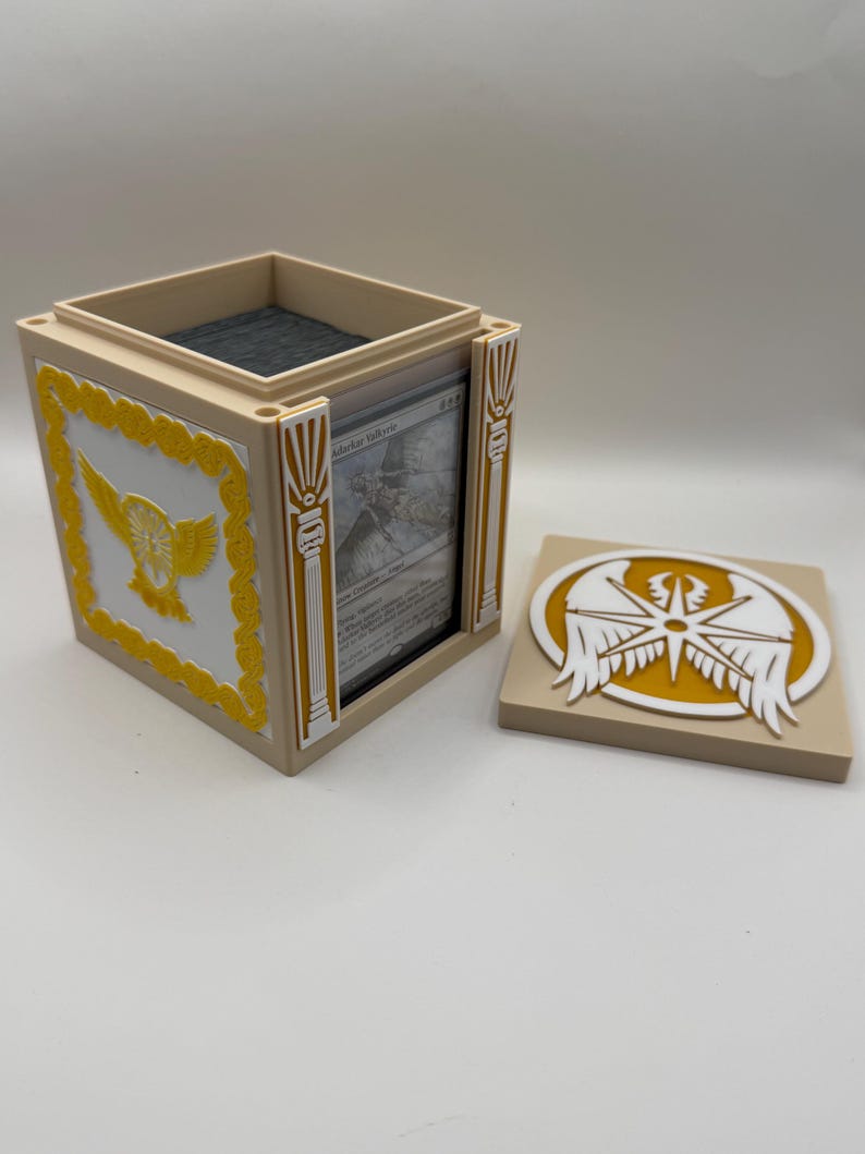 MTG EDH Deck Box | Angel Theme Deck Box Commander Showcase Display Slot ...