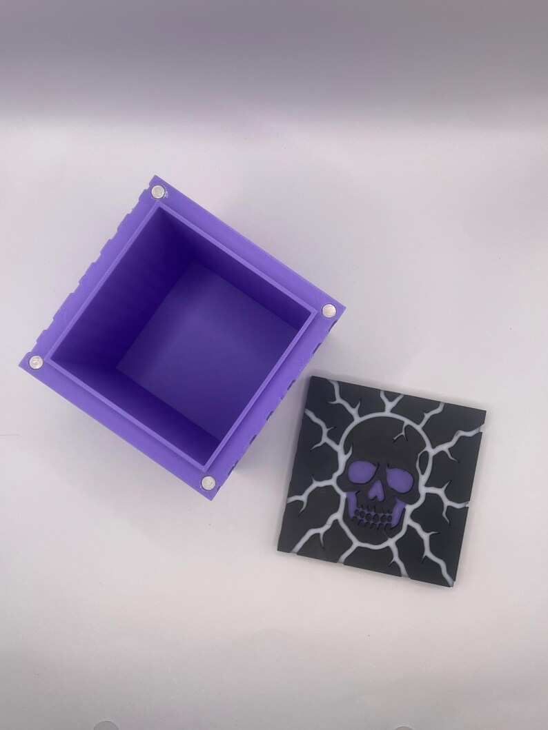 3D Printed MTG Inspired, Black Mana Deck Box, Dark Arts Storage Box for ...