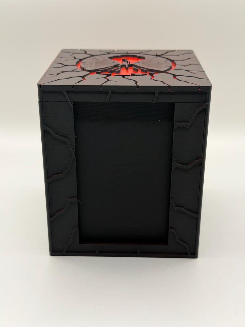 MTG EDH Deck Box | Volcano Lava Theme Deck Box Commander Showcase ...