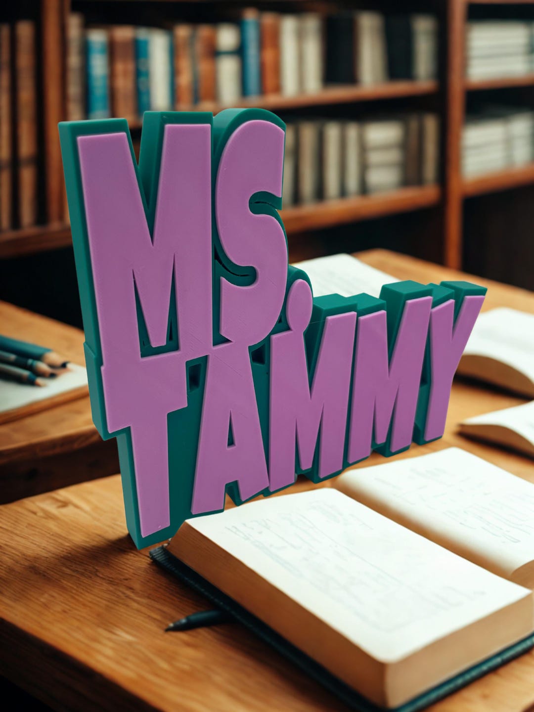 Custom Teacher Name Plate, Personalized Desk Name Sign, 3D Printed ...