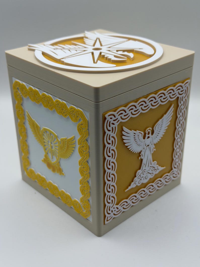 MTG EDH Deck Box | Angel Theme Deck Box Commander Showcase Display Slot ...