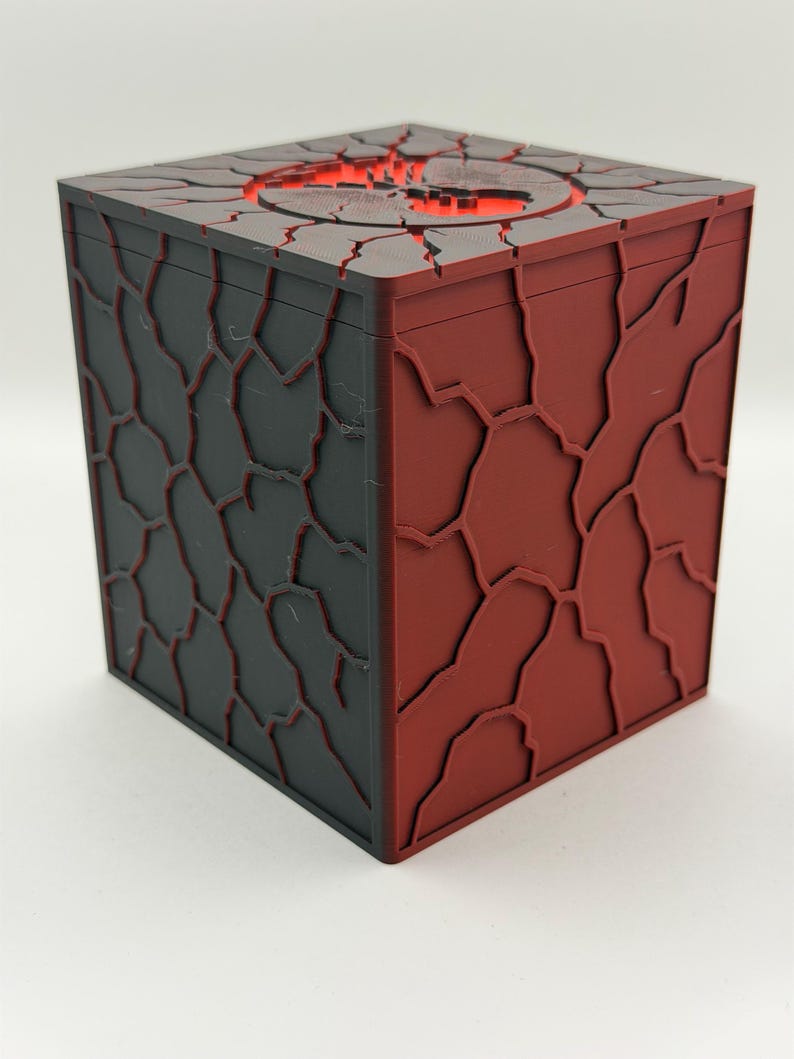 MTG EDH Deck Box | Volcano Lava Theme Deck Box Commander Showcase ...