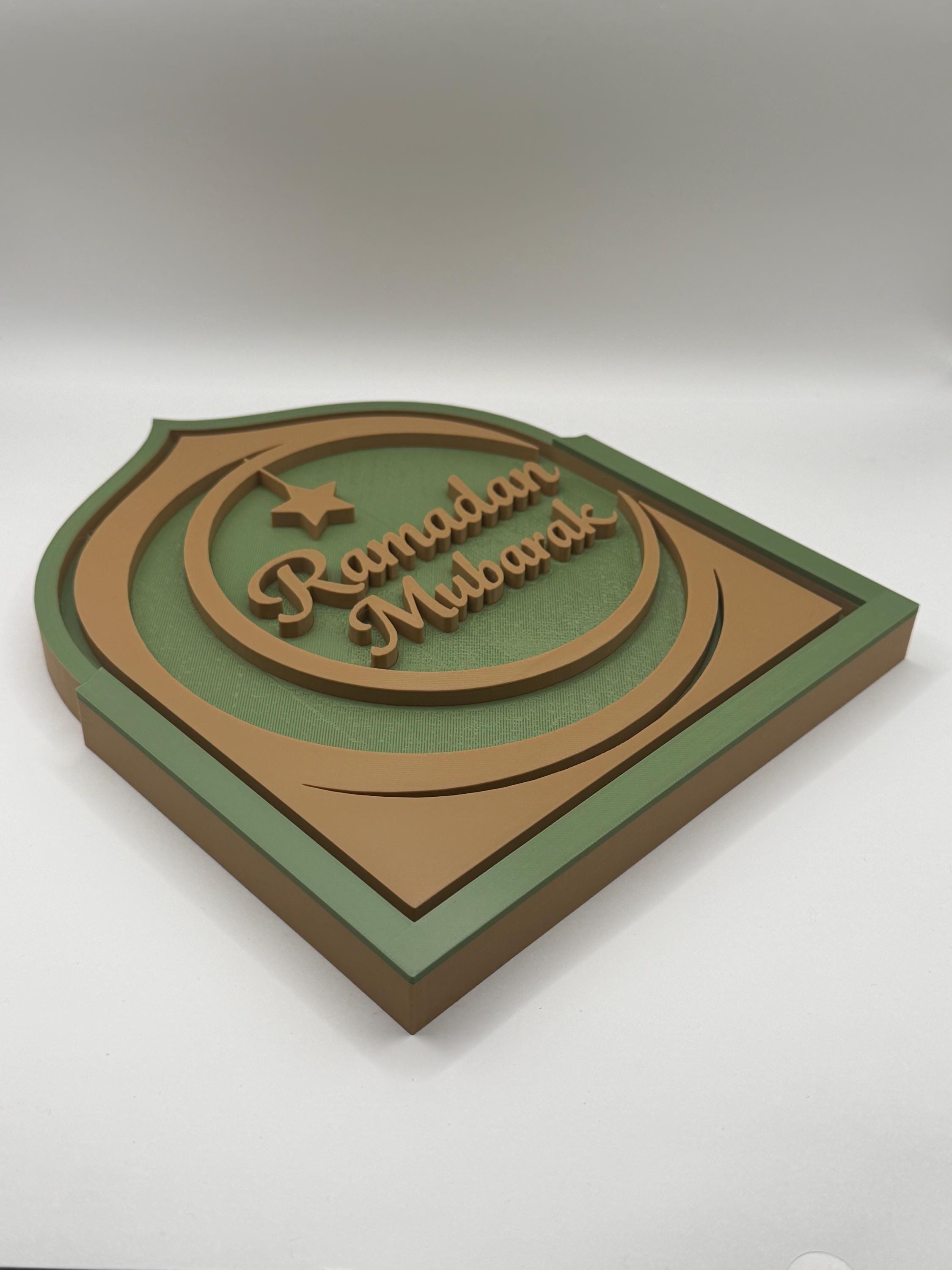 Ramadan Mubarak Mosque Arch Sign - 3D Printed Islamic Table Decor ...