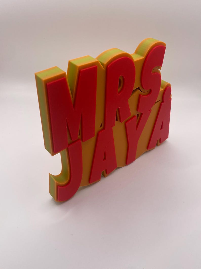 Custom Teacher Name Plate, Personalized Desk Name Sign, 3D Printed ...